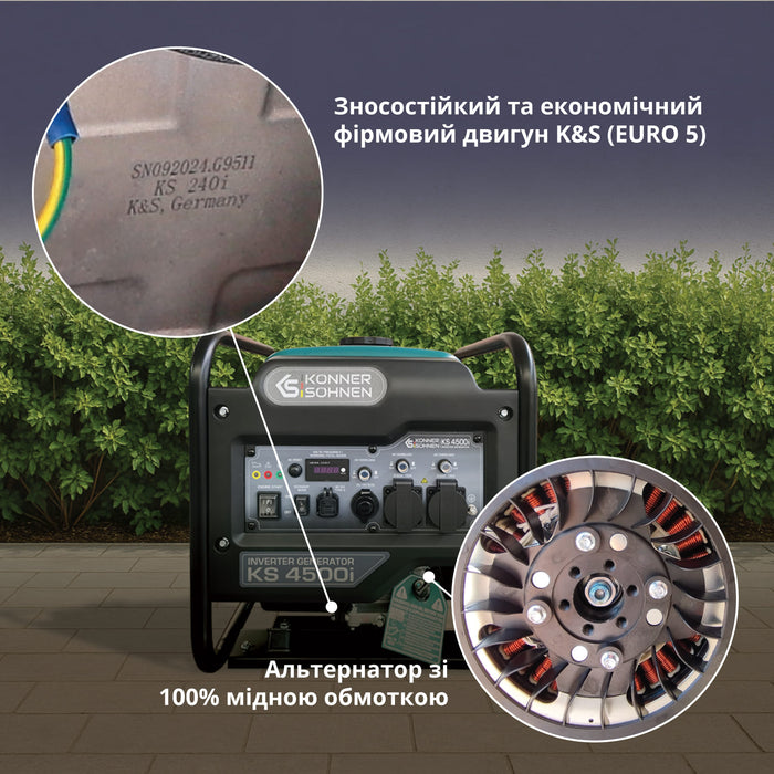Інверторний генератор Könner & Söhnen KS 4500i - купити в Києві, Україні | інтернет-магазин ...